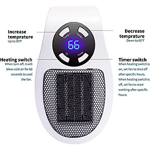 Portable Electric Space Heater 1500W/750W, Ceramic Room Heater with Tip-over and Overheat Protection, 200 Square Feet Fast Heating for Indoor Office Desk Home, ETL Certified, Silver