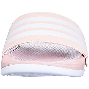 adidas Women's Adilette Comfort Slides Sandal, Vapour Pink/White/White, 8