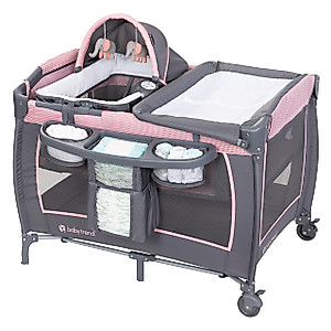 Baby Trend Lil' Snooze Deluxe III, Cozy Pink & Skyline 35 Travel System, Starlight Pink