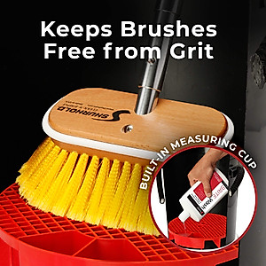 Shurhold 2464 Deluxe Bucket System, 5 Gallon Bucket with Rope Handle, Lid, Non-Skid Base, Bucket Caddy, Black