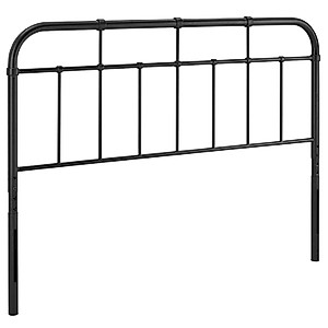 Modway Alessia Modern Farmhouse Metal Full Headboard in Black