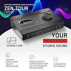 Zen Tour Synergy Core 18 x 26 Desktop Thunderbolt 3 and USB Audio Interface with Onboard FX DSP Audio Processor, Podcast suitable- Antelope Audio