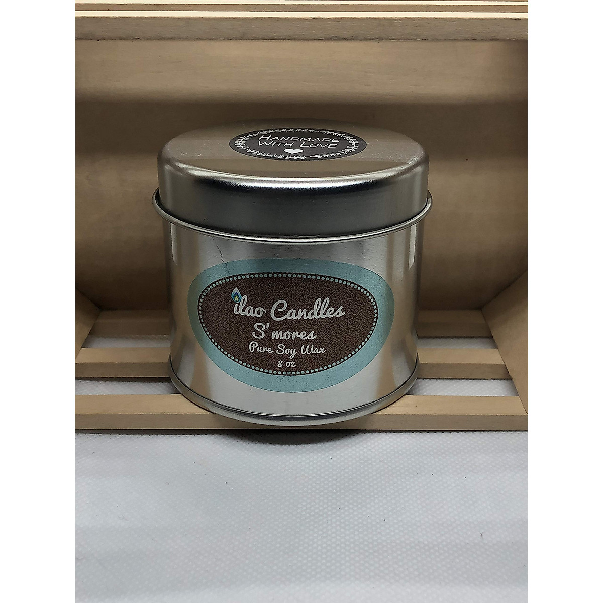 S'mores 8 oz Tin Jar Pure Soy Wax Candle Hand Poured in the USA
