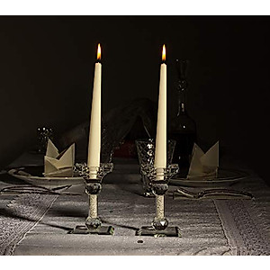 Hyoola Tall Taper Candles - Tapered Candles - Ivory Dripless Candle Sticks - 8 Inch (20cm) - 7 Hour Burn Time (30-Pack)