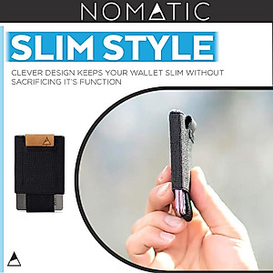 NOMATIC Minimalistic Wallet for Men and Women - Slim Wallet Fits In Front Pocket - Holds 4-15 Cards - Hidden Cash Holder and Key Holder Pocket (Black)