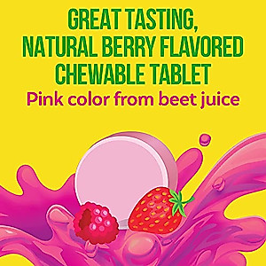 Culturelle Kids Chewable Daily Probiotic for Kids, Ages 3+, 30 Count, #1 Pediatrician-Recommended Brand, Natural Berry Flavored Daily Probiotics for Digestive Health, Oral Care & Immune Support