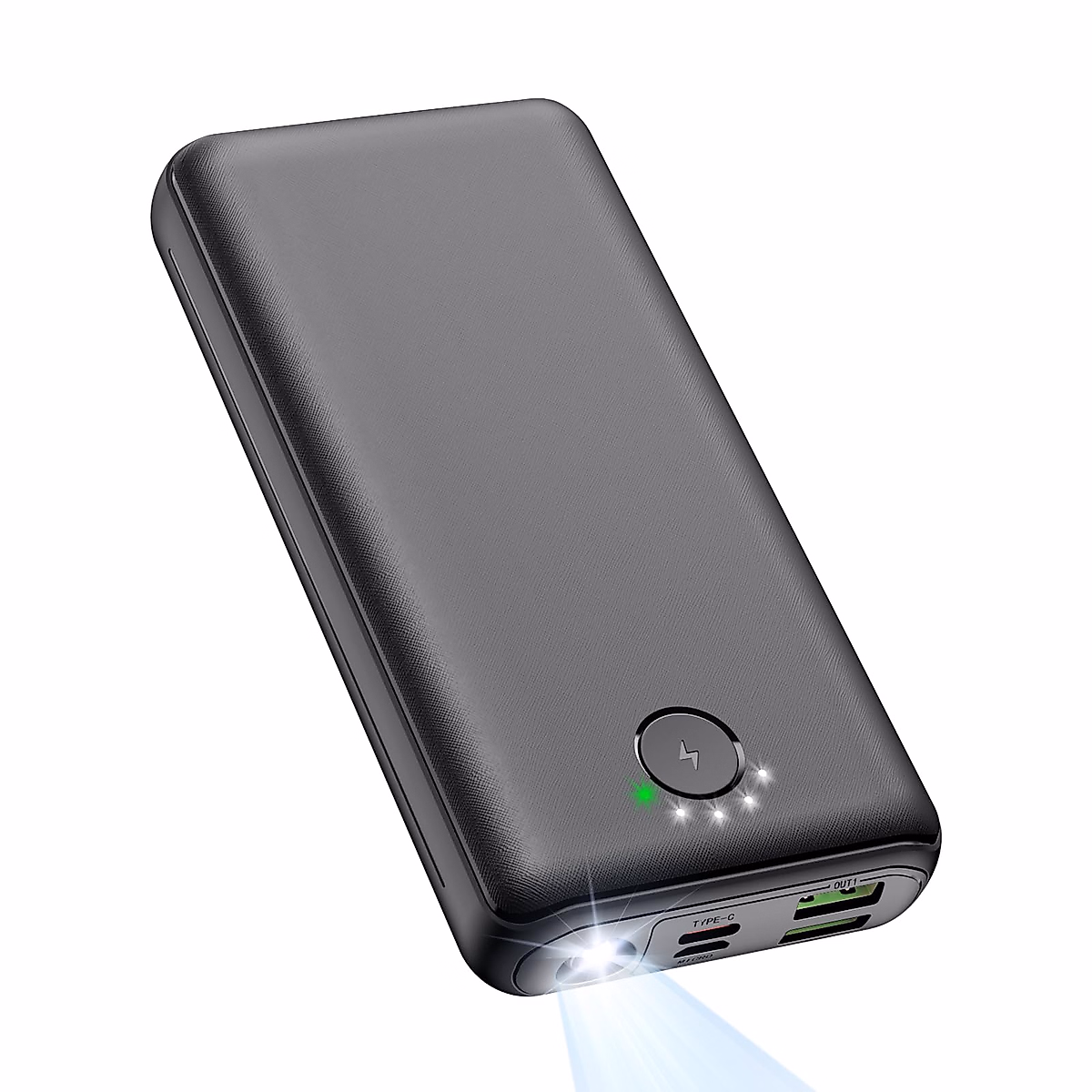 Portable Charger Power Bank 30000mAh - USB C 22.5W Fast Charging External Battery Pack Charging Bank PD QC4.0 with Flashlight 3 Outputs & 2 Inputs Phone Charger for iPhone Samsung Galaxy iPad etc