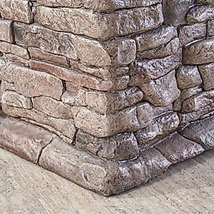 Christopher Knight Home Stonewall Outdoor Square Fire Pit - 40,000 BTU, Natural Stone