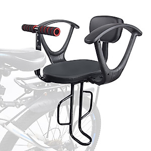 OUSEXI Rear Child Bike Seat with Thick Backrest, Rear Child Bicycle Seat Design for Children Aged 2 to 8 Years Old(Black)