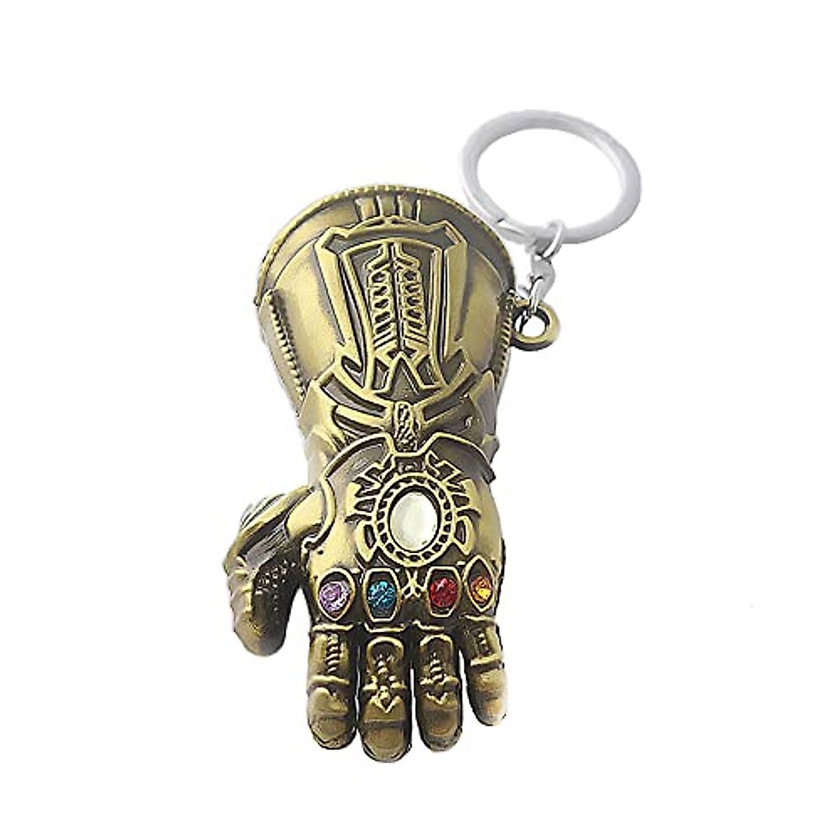 Xwbella Keychain, Infinity Gauntlet Key Chain Metal Key Ring, Cool Gifts for Men, Husband, Boyfriend (Bronze)