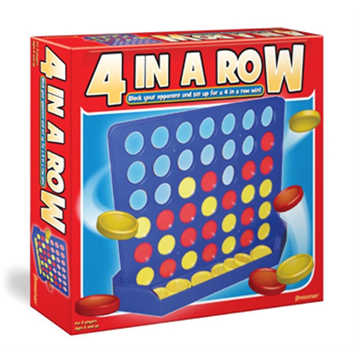 Pressman 4 In A Row - The Head to Head Game of Strategy , 5", Multicolor