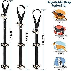 FOLKSMATE Dog Doorbells for Potty Training, 3 Snaps Adjustable Puppy Dog Door Bells with 7 Extra Loud Bells for Dogs Training, Housebreaking, Door Knob, Ring to Go Outside Puppy Pet Supplies