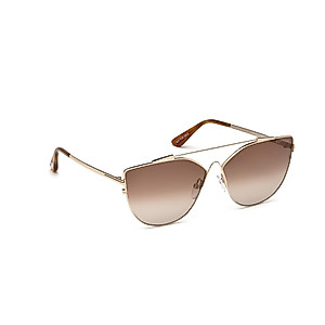 Tom Ford FT0563 28G Shiny Rose Gold Jacquelyn Pilot Sunglasses Lens Category 2