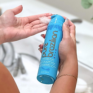 Pure Brazilian Silk Smoothing Balm with Keratin, Hydrolyzed Silk & Coconut Oil, Anti-Frizz, Nourishing & Strengthening Formula, Salon-Quality Treatment, 6.78 Oz