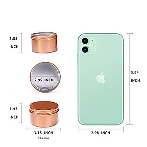 LIYAR 8 Ounce Aluminum Metal Tin 24 Pack Metal Containers Round Candle Jars Bulk Empty Cans with Screw Lid for Candles, Arts & Crafts,Storage & More (Pastel Orange)