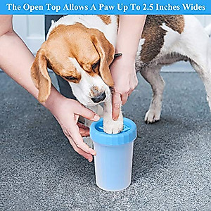 Dog Paw Cleaner, Dog Paw Washer Cup, 2 In 1 Portable Silicone Pet Cleaning Brush Feet Cleaner For Dogs Grooming With Muddy Paw,Dog Foot Cleaner For Large Dog, Dog Owner Gifts, Pet Gifts For Dogs Owners
