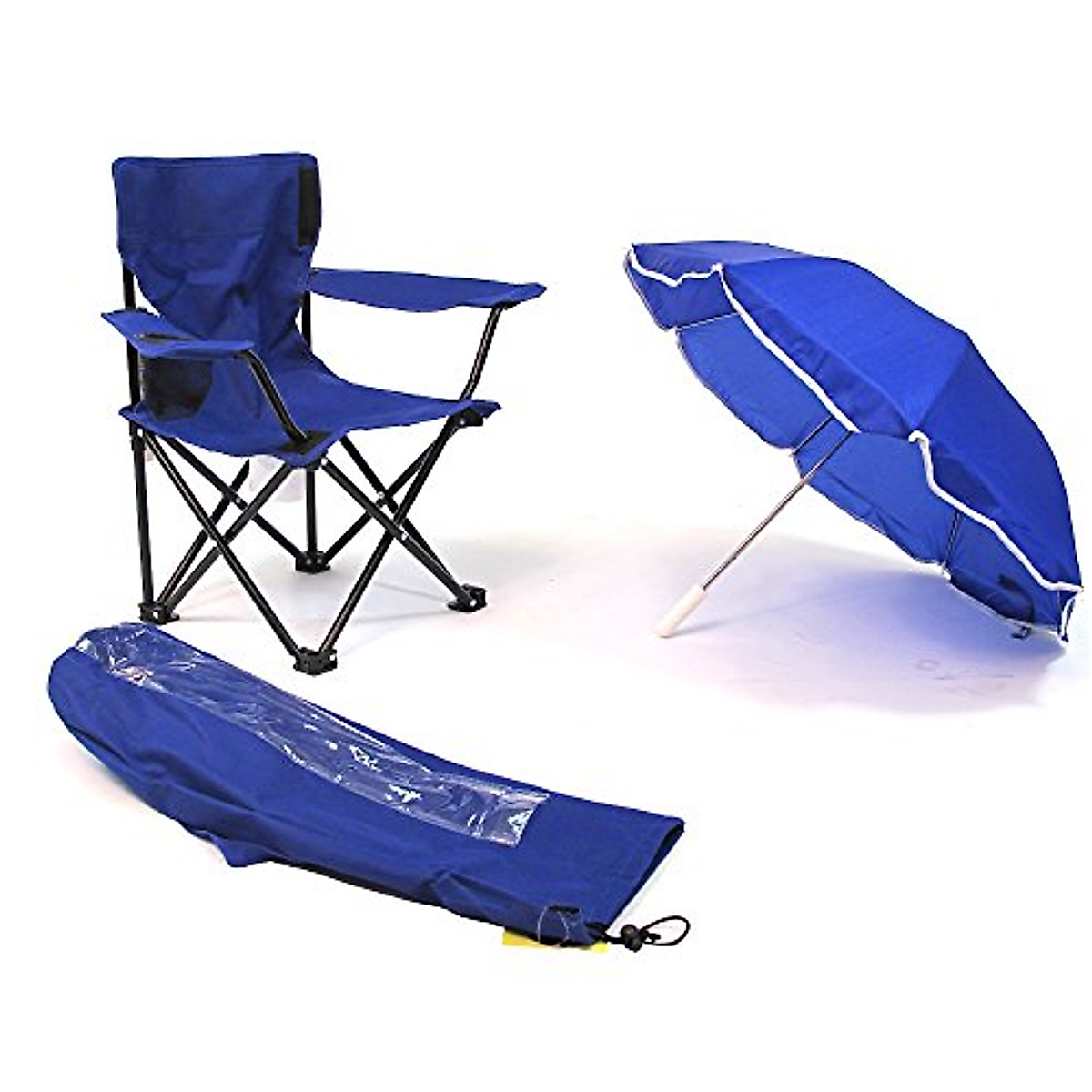 Redmon Umbrella Kids Camping Chair with Matching Shoulder Bag,Nylon, Royal Blue