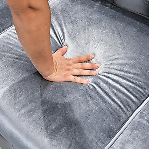 BSYEIO 81'' Modern Velvet Sofa Couch Living Room Chesterfield Sofa Couch 3 Seater Luxury Upholstered Sofa Couch with Gold Stainless for Apartment Dorm Office-Grey