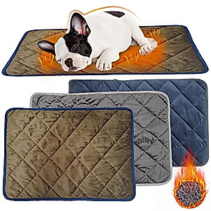 RWET Self Heating Pad for Cat Dog, Cordless Self Warming Pet Pad Washable Self Heated Cats Dogs Bed, Thermal Mat for Cat and Dog in Cold Weather, Pets Supplies Blue 27.5*18.8inch
