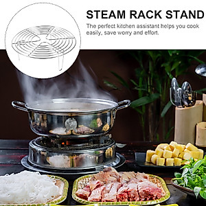 Cabilock Round Cooking Rack Stainless Steel Steamer Rack Grilling Rack Canning Rack Cooling Rack for Baking Canning Cooking 7.9x2.8 inch