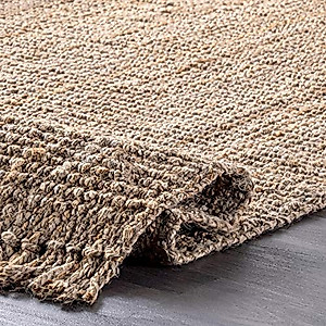 nuLOOM Daniela Farmhouse Chunky Jute Accent Rug, 3x5, Natural