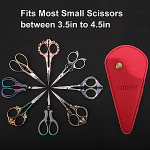 HITOPTY Embroidery Scissors Case Small Scissors Sheath Cover for Storing Regular Sewing Crafting Threading Scissors – 2 Pack