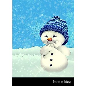 Note e Idee: Taccuino / quaderno picollo motivo natalizio biglietto pupazzo di neve paesaggio A6 a righe (Italian Edition)
