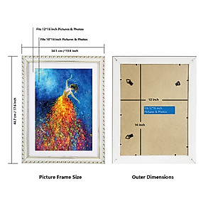 Betionol Diamond Painting Frames Fit For 30x40cm/12x16in Diamond Art Pictures or Family Photos, New Narrow Edge With Special Pattern Plaster Wood Frame For Wall Mount Photo Decoration