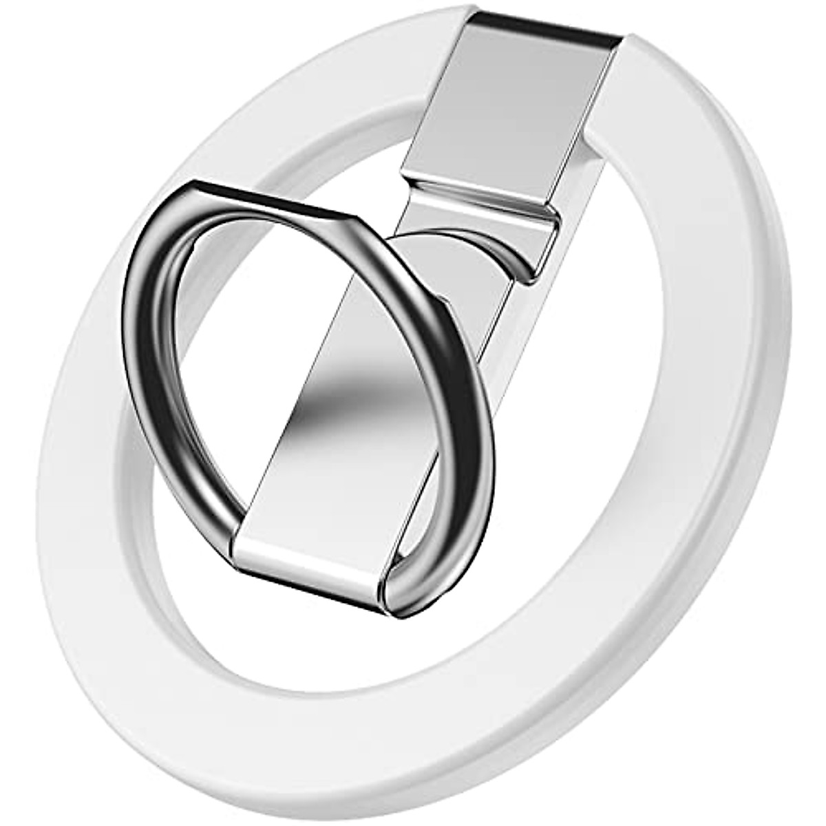 Magnetic Phone Stand Compatible with iPhone 14/13/12 Series & MagSafe Cases, HOYZNBI Removable Metal Kickstand【Vertical & Horizontal Stand Ways】360° Adjustable Portable Magnetic Phone Grip Ring Holder