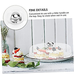 FELTECHELECTR Dessert Display Dome 1pc Plastic Transparent Cover Para Mini Postres Round Cake Carrier To Go Plates with Lids Cake Display Cake Box Cover Display Platter Cover Cover Food Cover