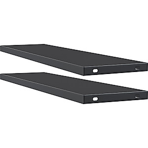 YITAHOME 2-Piece Metal Storage Shed Shelves for 59 cuft Vertical Outdoor Storage Shed，2-Piece Outdoor Storage Rack 51 inx13.8 in Outdoor Storage Rack with 8 Screws, Easy Assembly, 22 lbs, Black