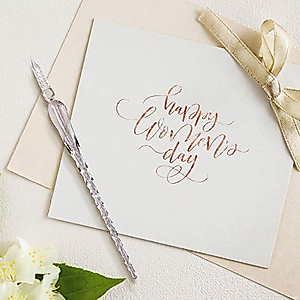 Glass Dip Pen Set,Calligraphy Pen,Crystal Signature Pen for Art, Writing, Signatures -Decoration and Business Gift