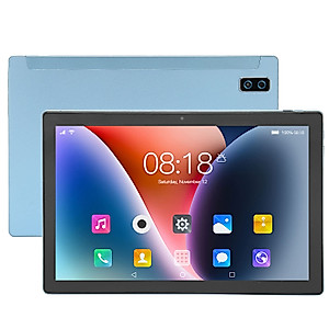 Acogedor 10.1 Inch Tablet, for Android 10.1 Tablet with 6GB RAM 128GB ROM, Octa Core CPU, 5G WiFi, HD Screen, Dual Camera and Speaker, Tablet for Work, Gaming (Blue)