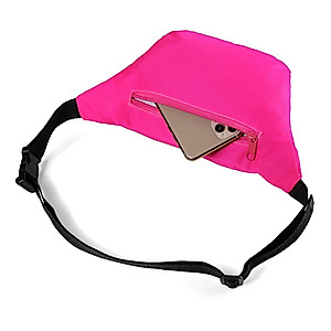 MIAIULIA 80s Neon Waist Fanny Pack for 80s Costumes,Festival Travel Party (onesize, Pink Party)