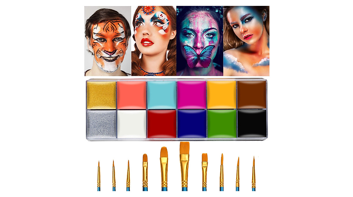 Wismee SFX Makeup Kit - Professional Face & Body Paint for Halloween
