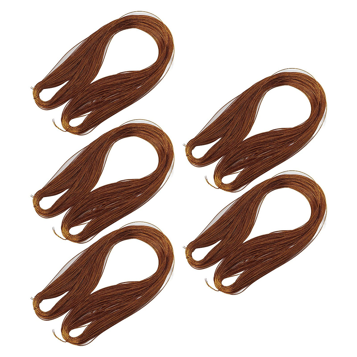 QANYEGN 5 Pack Metallic Thread, Metal Embroidery Thread Tag Wire, Embroidery Thread Set Suitable for Embroidery, Bracelet Making and Jewelry Crafts, 100 Yards per Pack(ld)