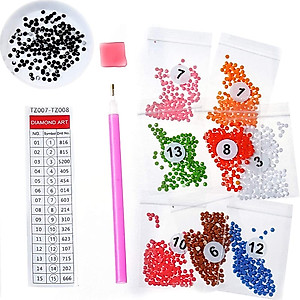 Augweyang 5D Diamond Art Craft Painting Kits for Kids Robot Blocks Mosaic Painting Dots Stickers Paint by Numbers DIY Drawing Arts Crafts Supplies for Children 24Pcs