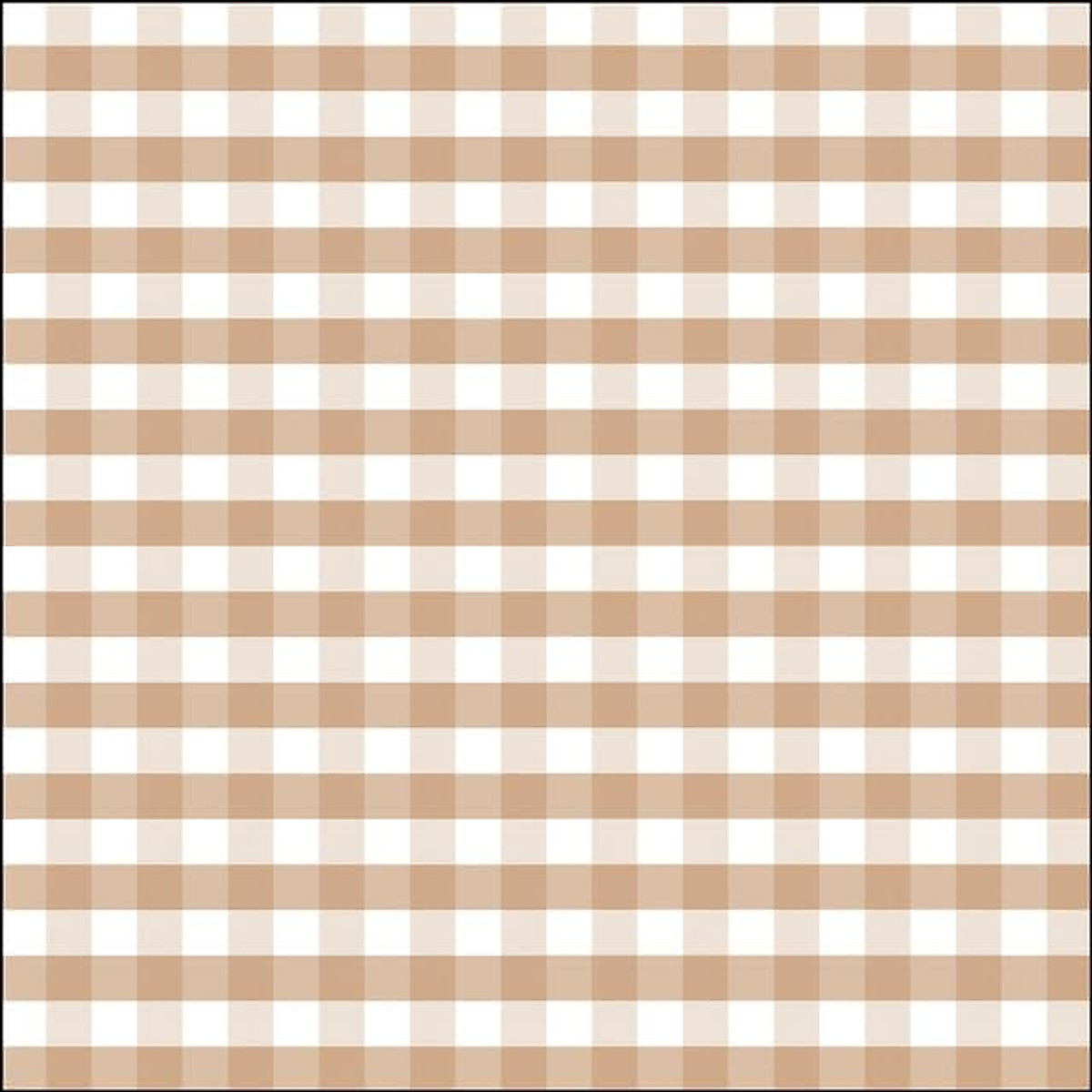Havercamp Khaki and White Plaid Table Cover |1 Pack | 54" x 108" | Classic Plaid Collection | Great for Picnic, Barbecue, Cookout, Lumberjack Theme, Playground