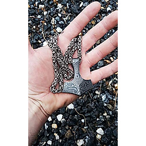 KE-0920-HK Beautiful Hand Forged Damascus Mjolnir Pendant Decoration accessories and EDC