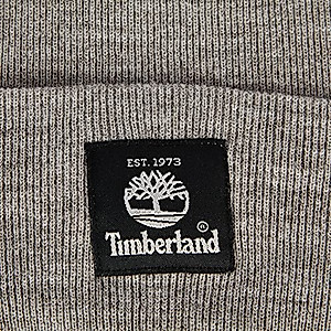 Timberland Short Watch Cap with Woven Label, Light Heather Grey 2, One Size
