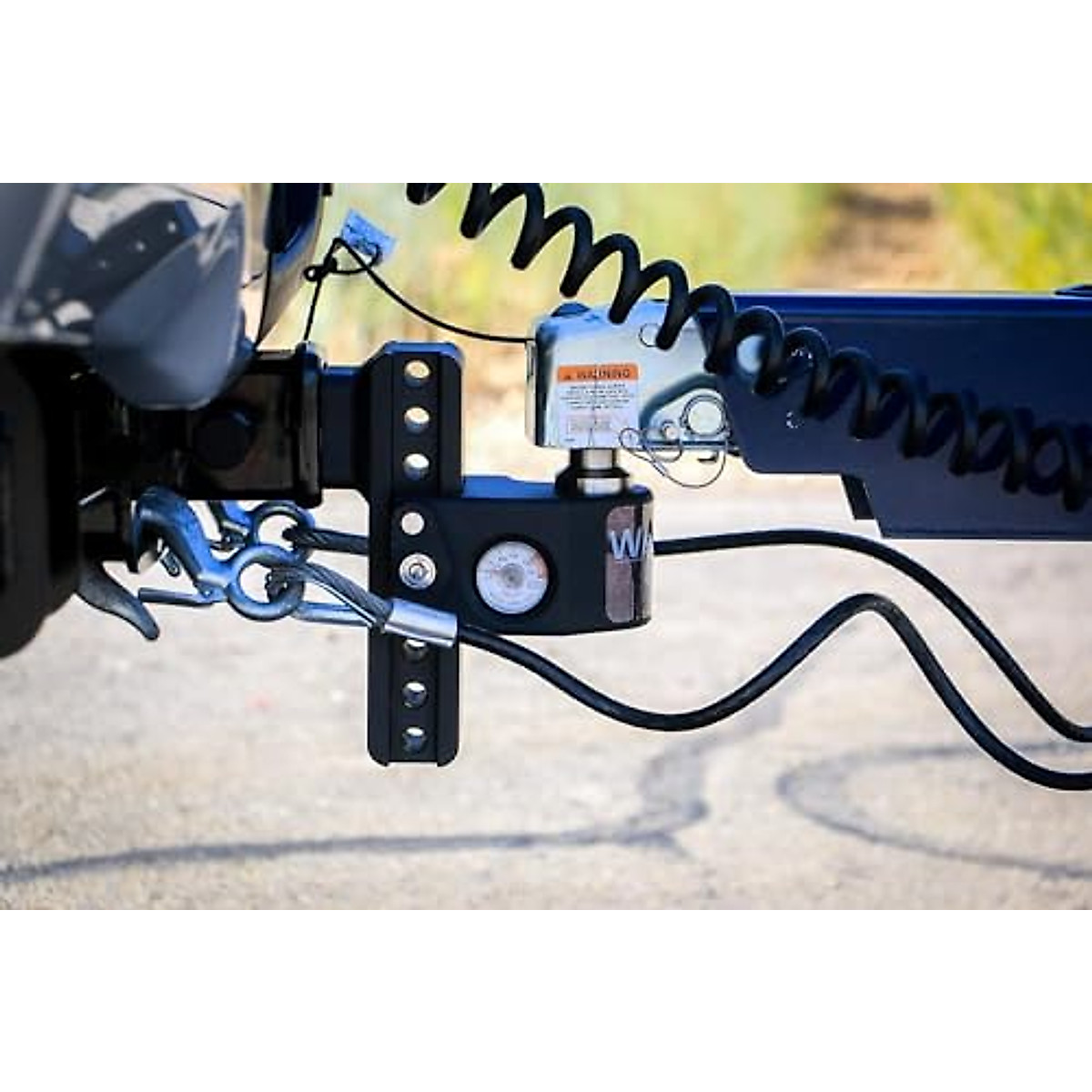 Weigh Safe Adjustable Trailer Hitch Ball Mount - 6" Adjustable Drop Hitch for 2.5" Receiver - Premium Heavy Duty Steel Trailer Tow Hitch with Built in Weight Scale for Anti Sway - 22,000 GTW