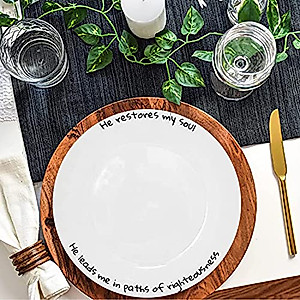 ChitChat Ware Porcelain Dinner Plates, 4Pcs White Round Dessert or Salad Plate, Serving Dishes, Dinnerware Set, Scratch Resistant My Soul Set, Microwave & Dishwasher Safe (10.5-inch)