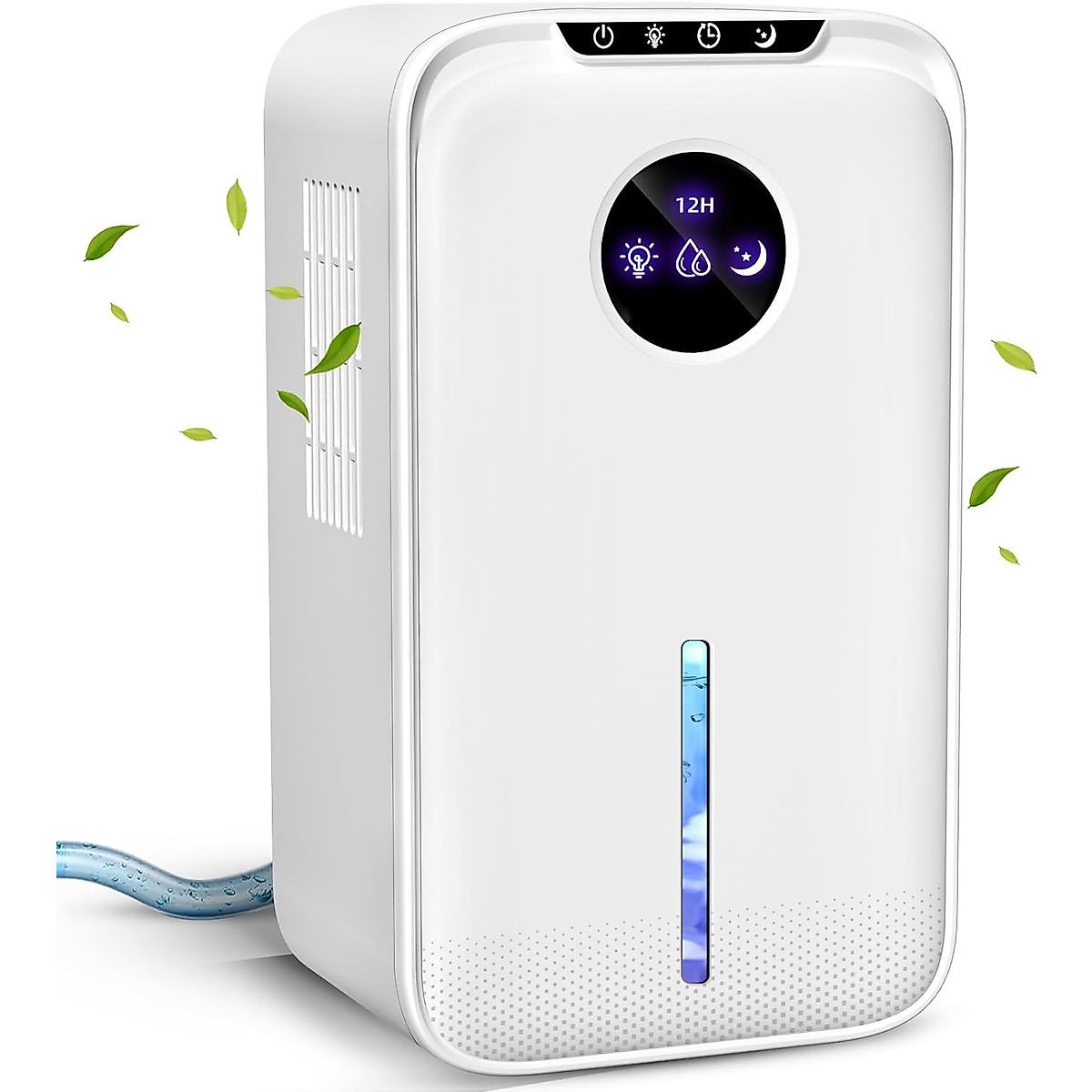 Dehumidifier,88OZ Dehumidifier for Bedroom With Drain Hose Quiet Small Dehumidifier for Bathroom Home Room Basement Portable Mini Dehumidifiers for RV Closet （800Sq.ft)