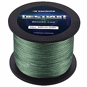 KastKing Destron Braided Fishing Line, Moss Green , 150 yds-6lb-0.11mm