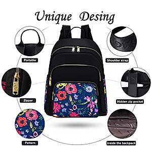 SVRVGV Nylon Backpacks for Women Casual Fashion Backpacks Purse Travel Rucksack Daypack for Girl Student