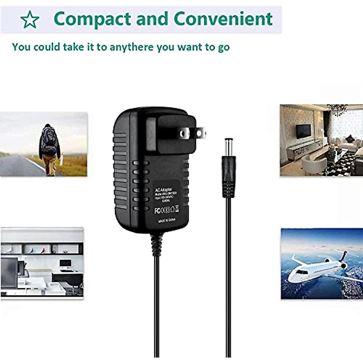 Guy-Tech AC/DC Adapter Compatible with Hitachi Digital 8 Hi8 8mm Video Camcorder VHSC Camera VM-E54A VM-E56A VM-E58A VME56A VME58A VM-H58 VM-H58E Power Supply Cord