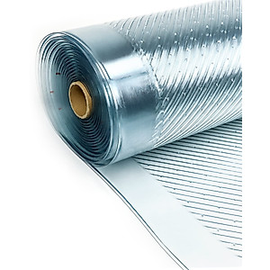 QWORK Floor Protector for Deep Pile Carpet, 36" x 25' Heavy-Duty Plastic Carpet Protector, Runner Guard Protector, No-Slip, Waterproof, Clear, for Home Office Hallway Runner