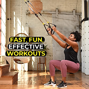 TRX GO Suspension Trainer System, Full-Body Workout for All Levels & Goals, Lightweight & Portable, Fast, Fun & Effective Workouts, Home Gym Equipment or for Outdoor Workouts, Grey