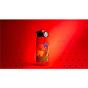 Zak Designs Miraculous Ladybug Water Bottle For School or Travel, 25 oz Durable Plastic Water Bottle With Straw, Handle, and Leak-Proof, Pop-Up Spout Cover
