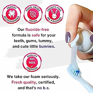 Divine White Dual-Action Stain Removal Aligner/retainer Cleaner and Teeth Whitening Foam- Hydrogen Peroxide-Good for Invisalign, ClearCorrect, SmileDirectClub, Candid -Oral Care-Toothpaste Replacement